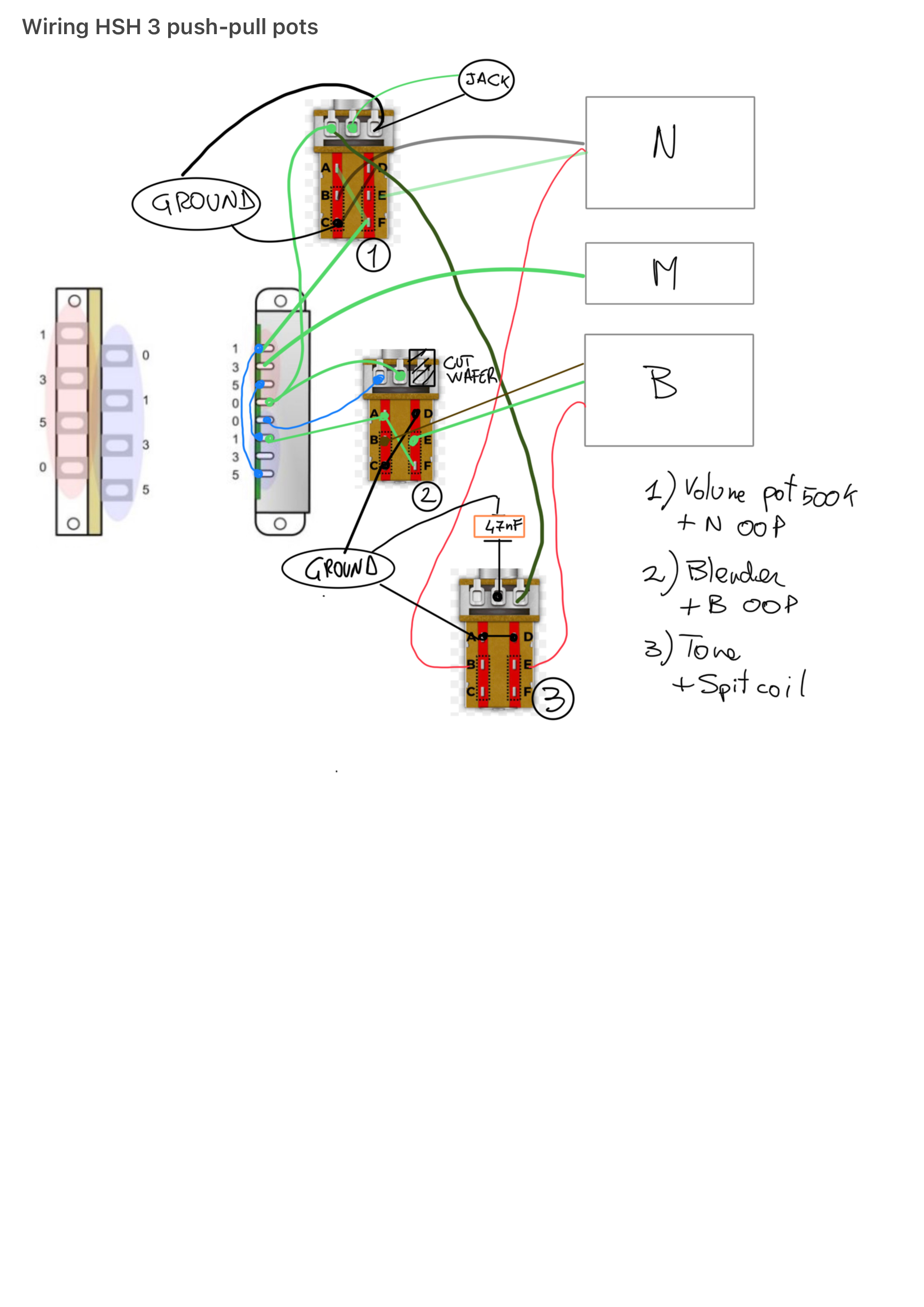 Wiring HSH 3 push pull pots v3 — Postimages