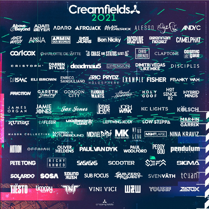 Creamfields 2021 Tickets & Line Up | Skiddle