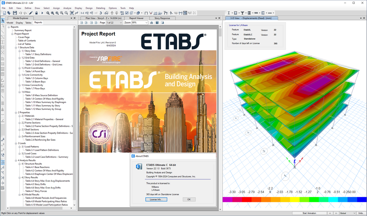 Download CSI ETABS 22.1.0 build 3673 full license