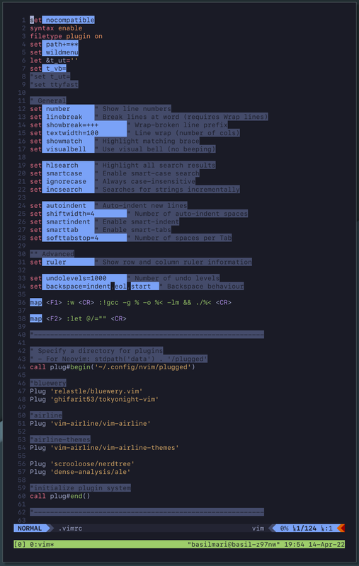 Vim Sometimes Displays Text Color As Highlight When Using Tmux Rtmux