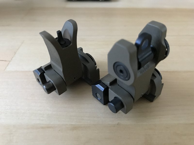 Troy Industries FDE AR-15 Folding Battle Sight Set (front and rear) $90 ...