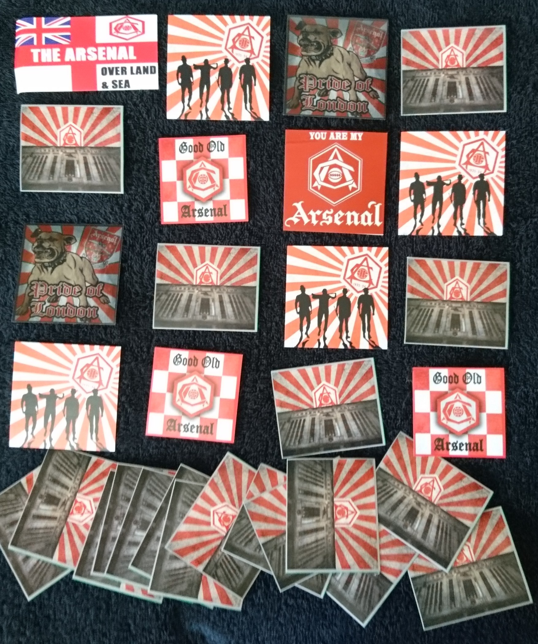arsenal 4 packs 30 stickers — Postimages