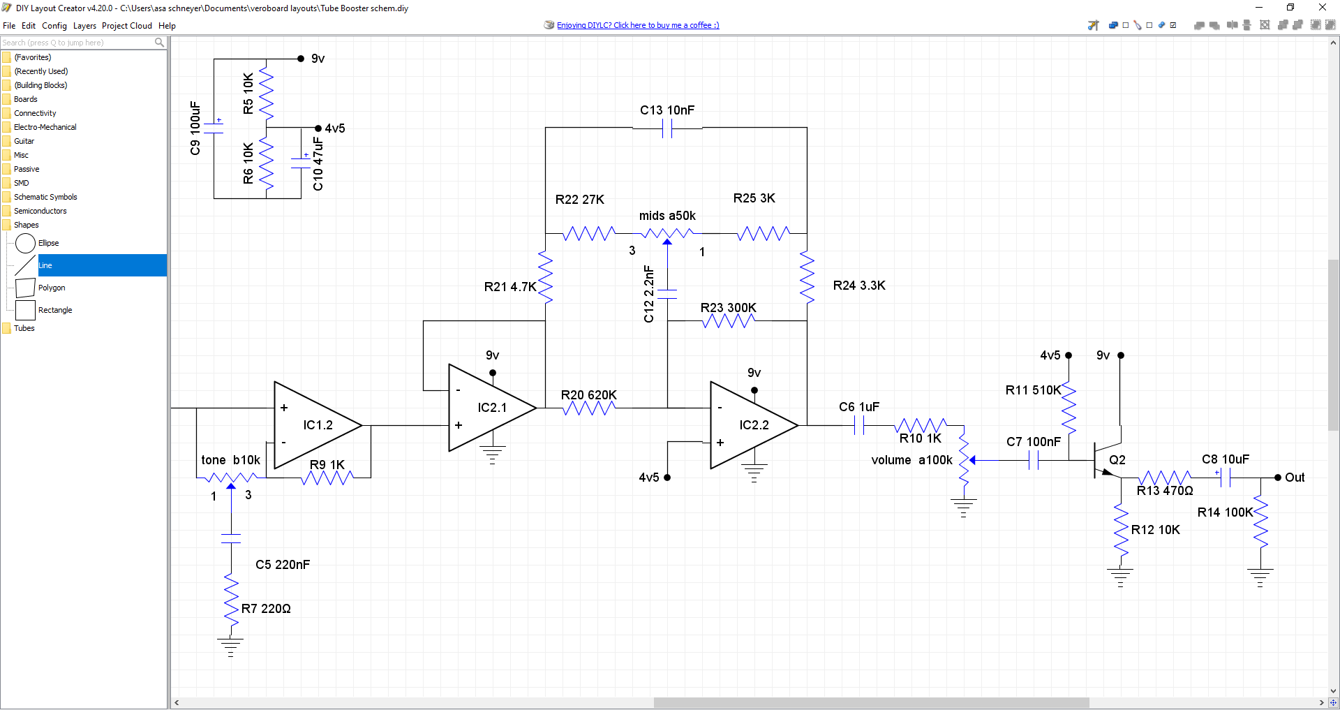 DIY Layout Creator v4 20 0 C Users asa schneyer Documents veroboard ...