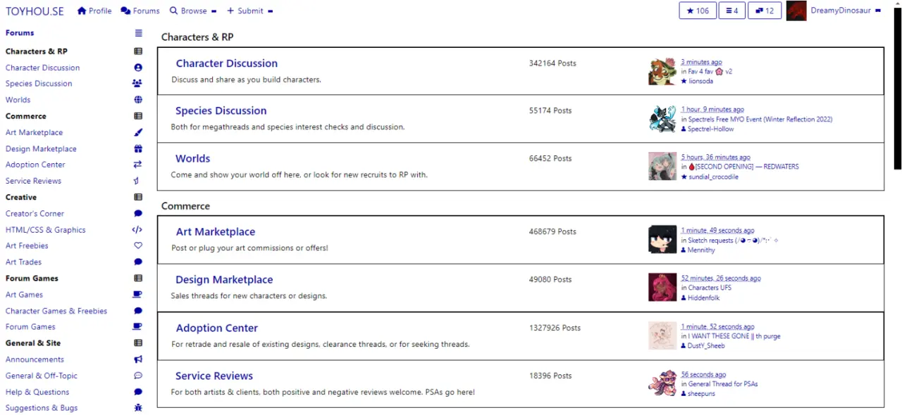 do you use a custom site theme? on Toyhouse