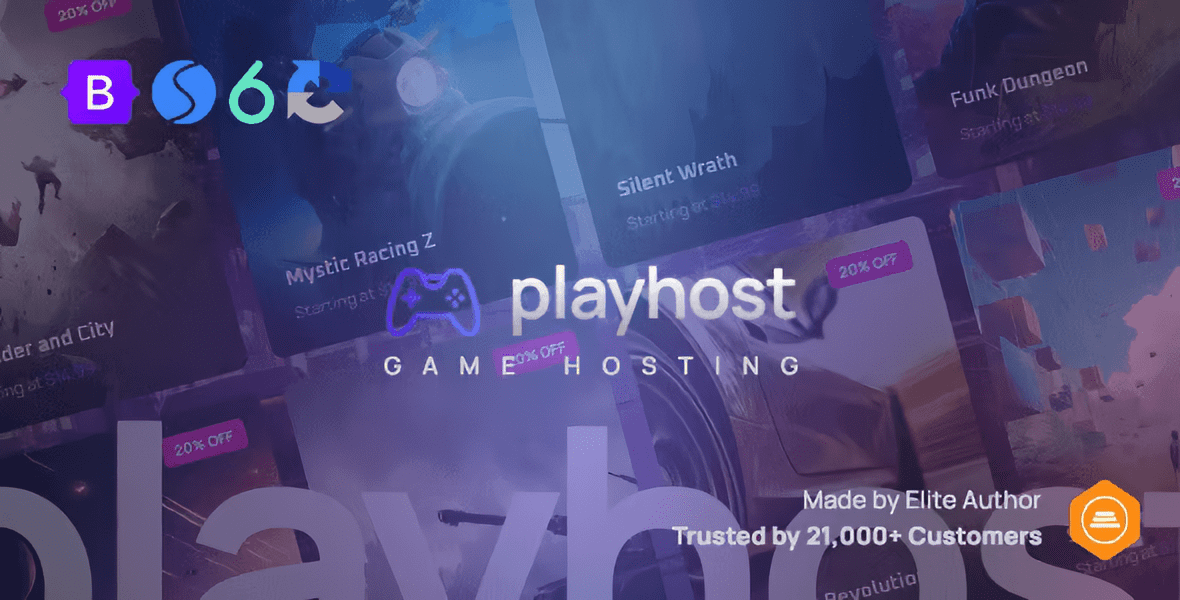 Playhost - Game Hosting Server Website Template HTML – Bliter GPL