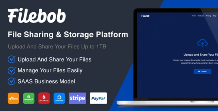 Filebob – File Sharing And Storage Platform (SAAS) PHP – Bliter GPL