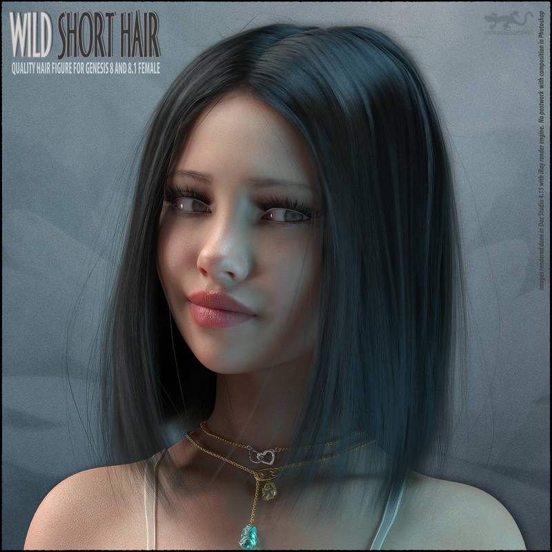 Wild Short Hair for Genesis 8 and 8.1 » TOPGFX | Daz3d Renderosity Poser 3D Stuff Free Download