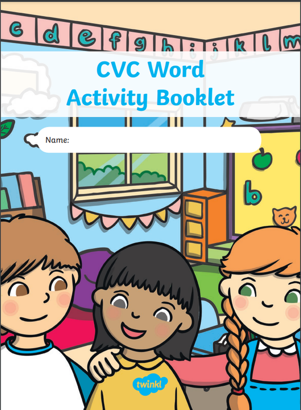 Download CVC Word Activity Booklet PDF Book | Phenomny Books