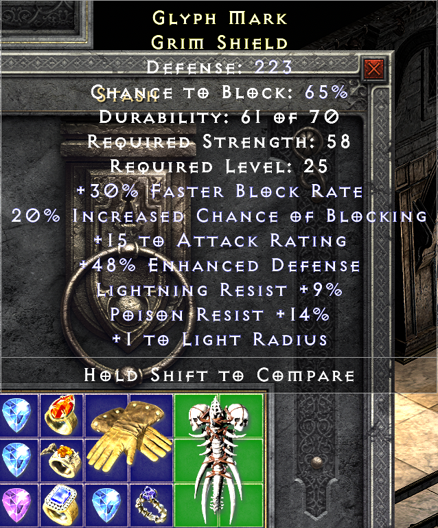 Rare Grim Shield - Topic - d2jsp