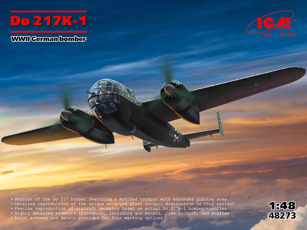 1/48 - Dornier Do.217N-1/J-1/J-2/K-1 by ICM - released - Do.217M-1 in ...