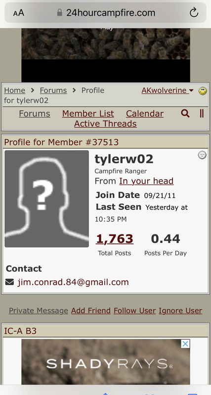 Profile for tylerw02 24hourcampfire — Postimages