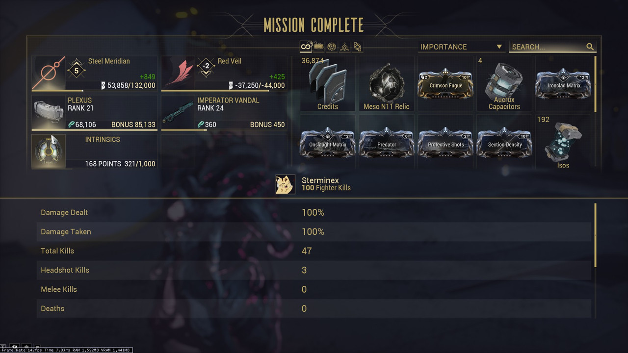 Crimson Fugue - a new 20 drain Railjack mod. (updated) - General Discussion - Warframe Forums
