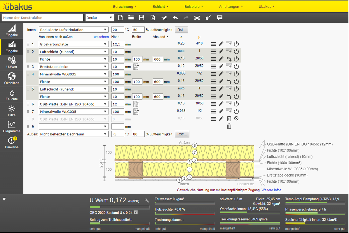 ubakus Dachgeschossdecke SOLL Zustand — Postimages