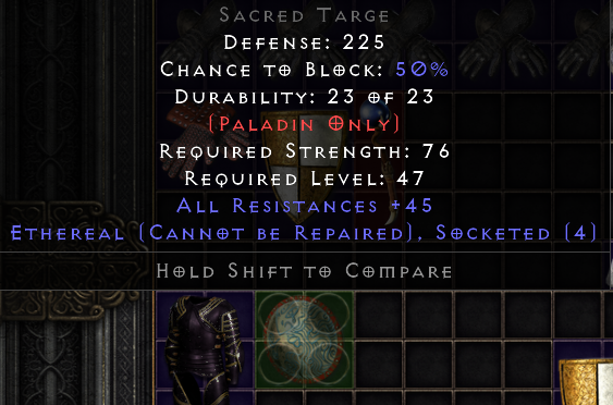O Eth Sacred Targe 45@ Res 4 Os - Topic - d2jsp