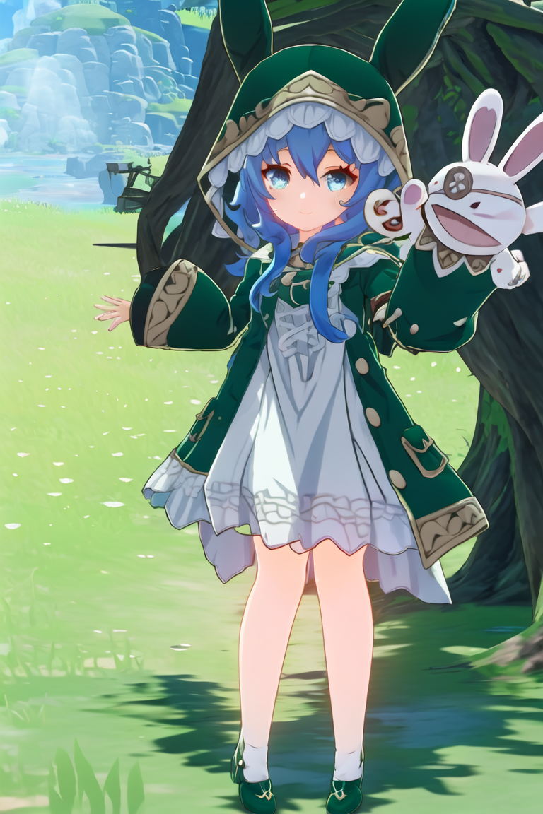 18555 633020054 yoshino, 1girl, ((loli)), (small breast), blue eyes, long hair, blue hair, one ...