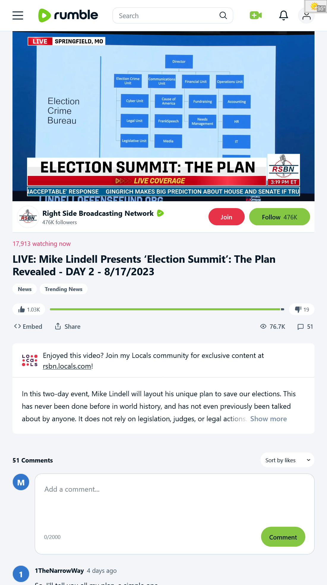 Screenshot 2023 08 17 at 12 20 00 LIVE Mike Lindell Presents ‘ Election ...