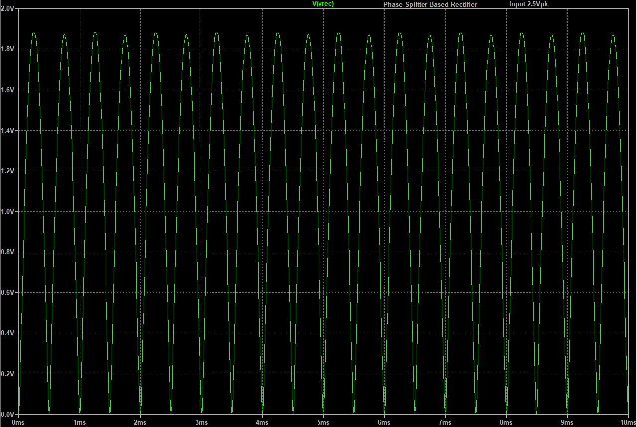 transistor phase splitter based rectifier V10 2 5 V pk input — Postimages