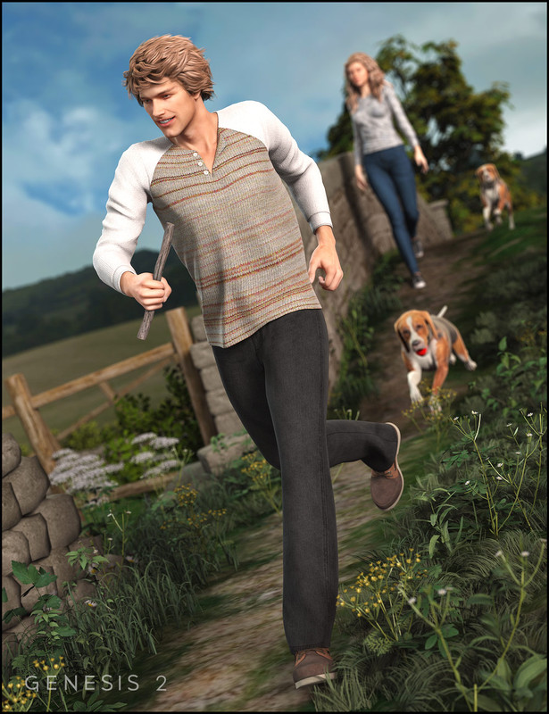 Newport Outfit For Genesis 2 Male(s) Textures 2026 - Free Daz 3D Models