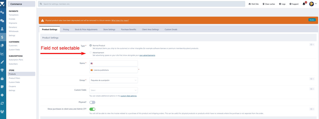 How to activate the sale of Advertisements? - Classic self-hosted ...