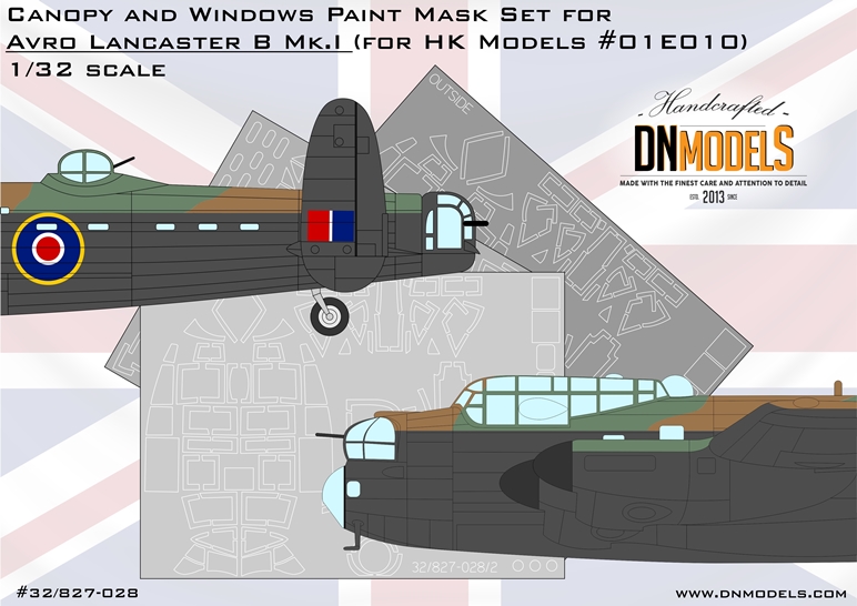 Avro Lancaster B Mk.I Canopy and Windows Paint Mask Set - Vendors Board ...
