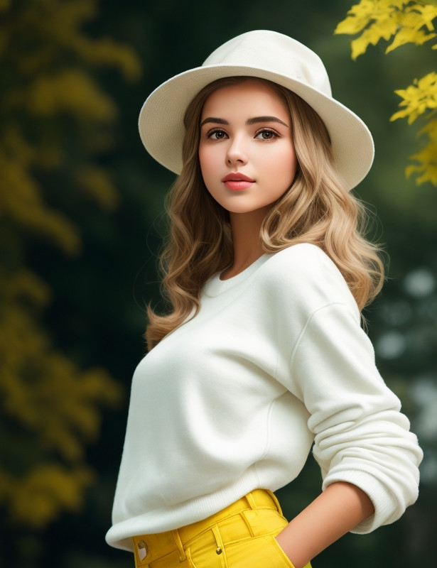 Deliberate 11 young woman in jean shortswhite sweater and yell 1(1) — Postimages