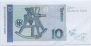 Alemania 1989 - 1999 10 Marcos, el billete de Gauss