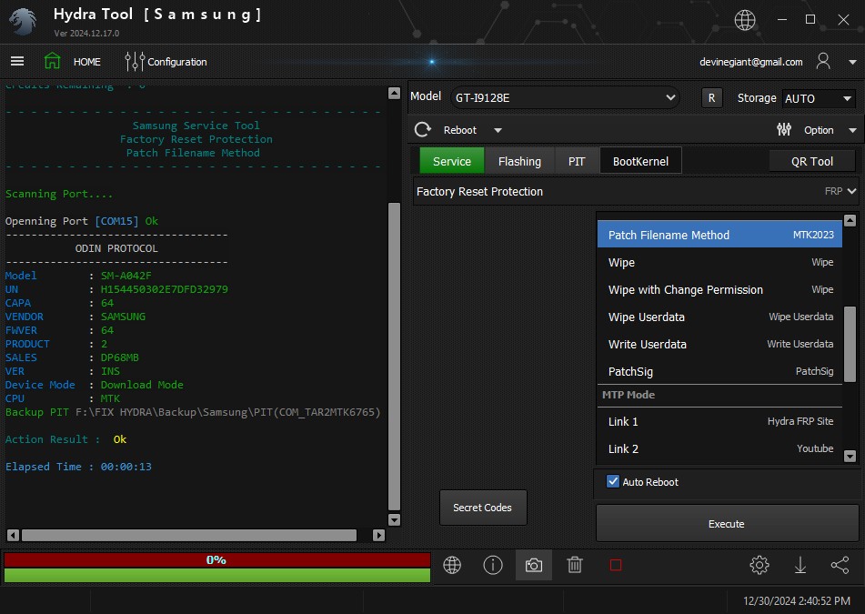 SAM A042F (u6) FRP REMOVE W/O BOOTROM ONLY HYDRA TOOL - GSM-Forum