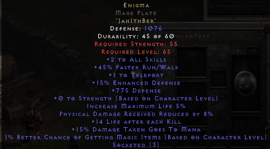 == Perfect 15/0/775 Enigma Mage Plate Ft == - Topic - d2jsp