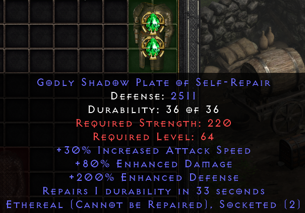 100% Perf Erep Godly Shadow Plate - Topic - d2jsp