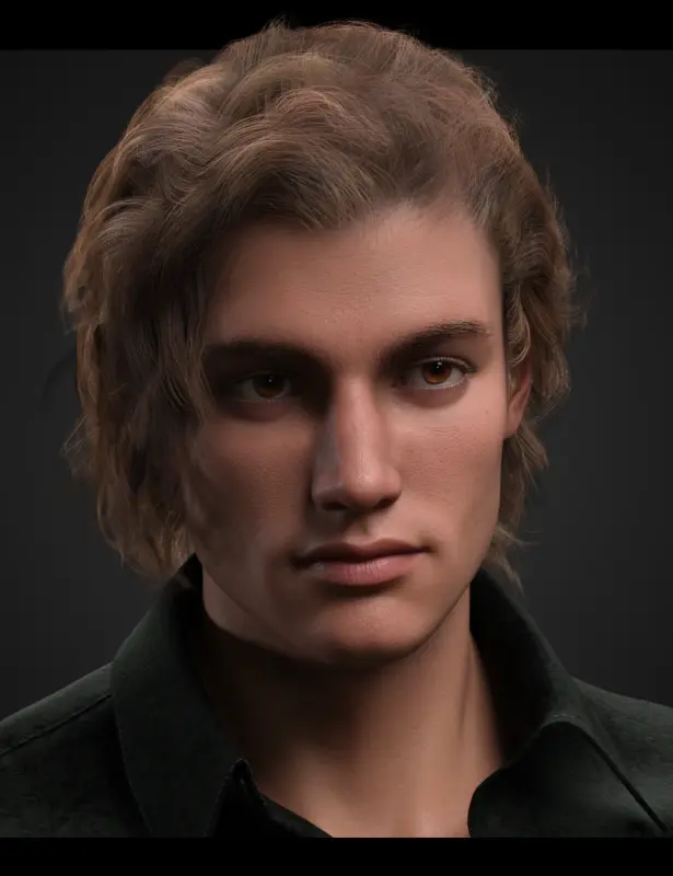 DForce Rogue Waves Hair For Genesis 8, Genesis 8.1, And Genesis 3 Male ...