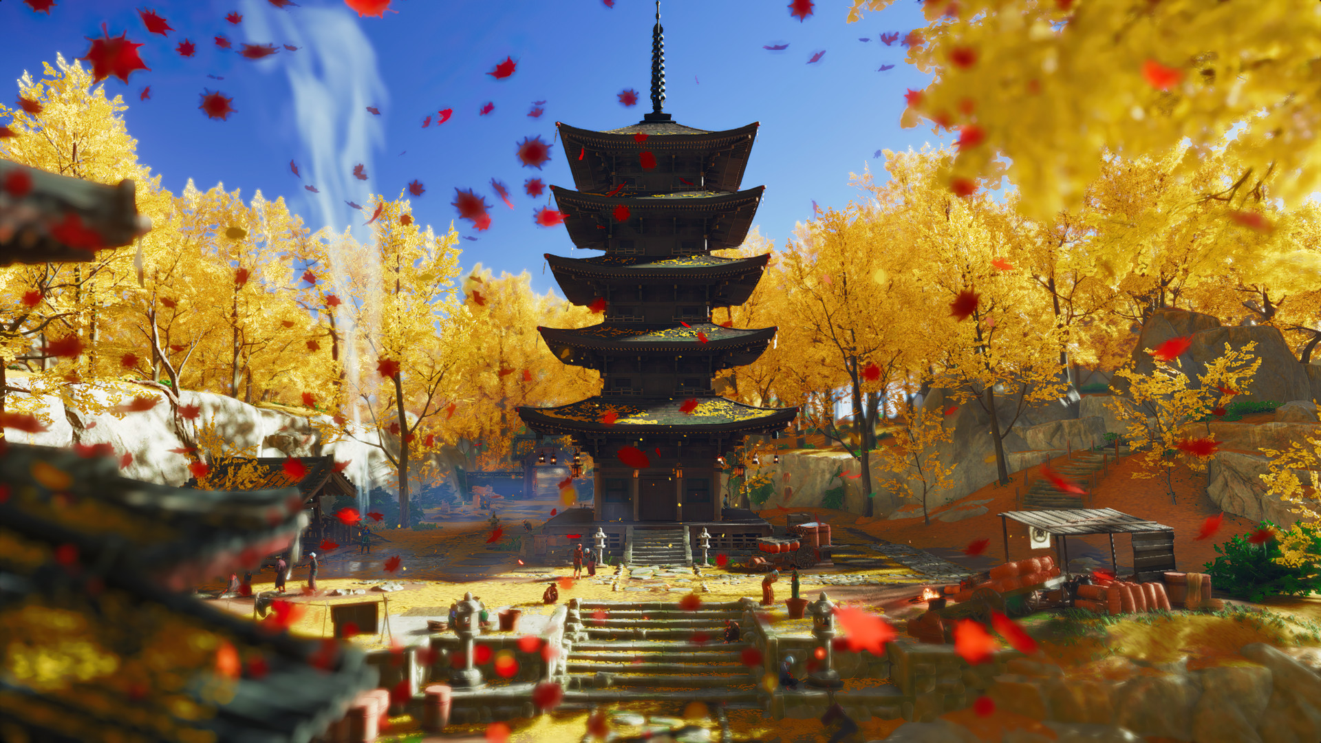 ghost of tsushima japanese castle forest scenery uhdpaper com hd 3 2754 ...