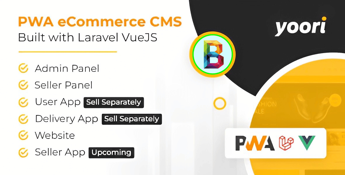 YOORI - Laravel Vue Multi-Vendor PWA ECommerce CMS PHP Script – Bliter GPL