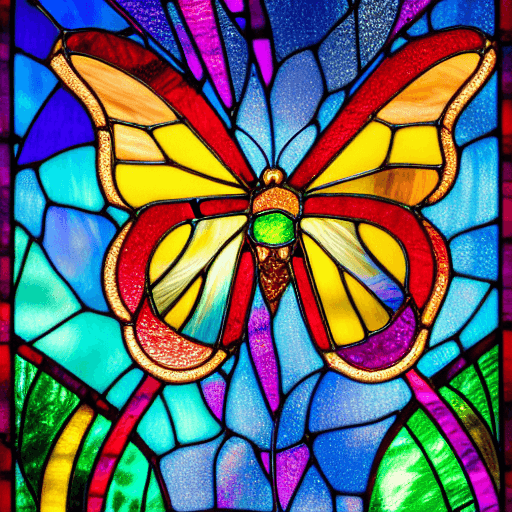 Stained Glass Butterfly Refraction Reflection Josephine Wall Graphic 42851527 1 — Postimages
