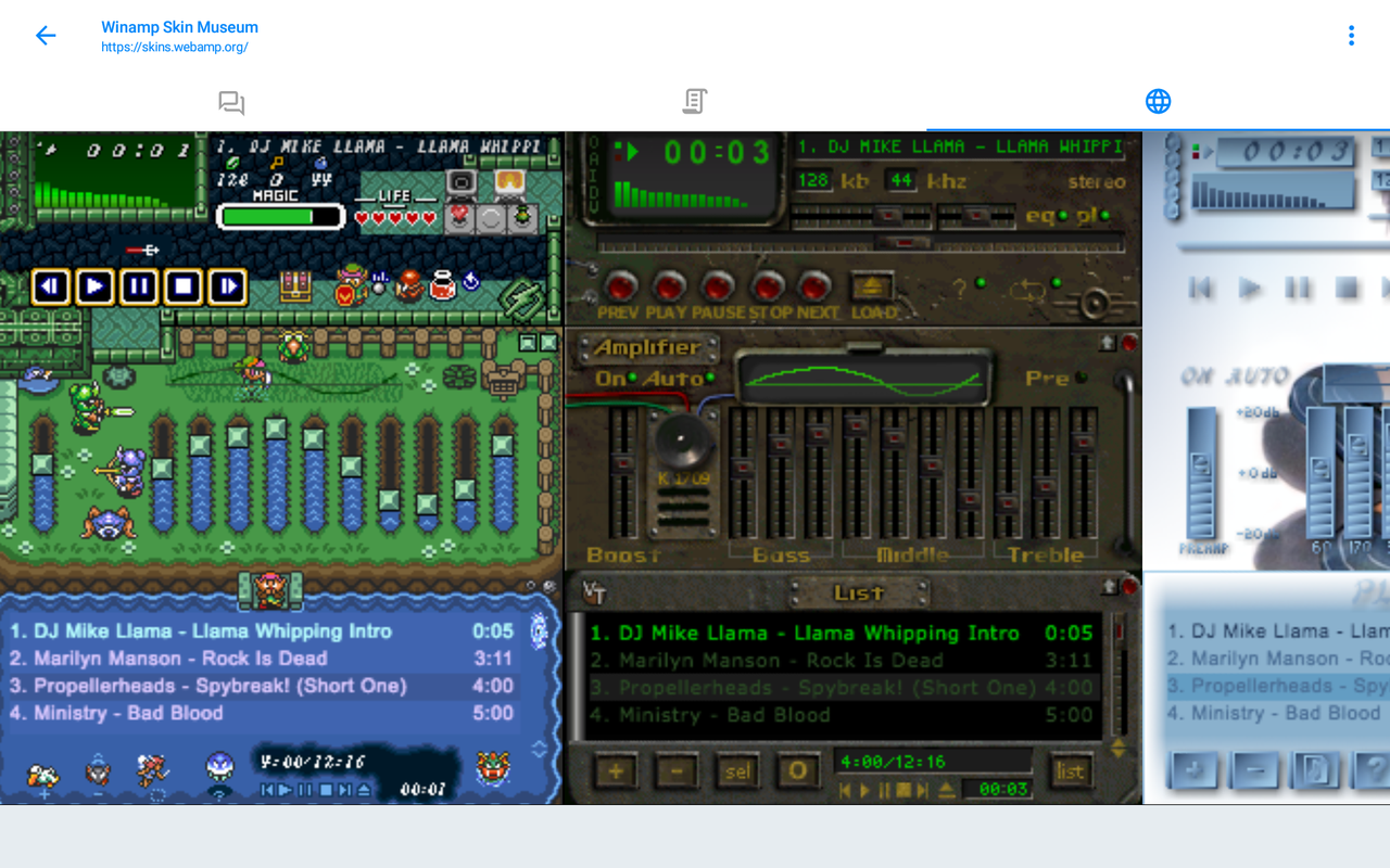 Infinite scroll through 65k Winamp skins with instant search and in ...