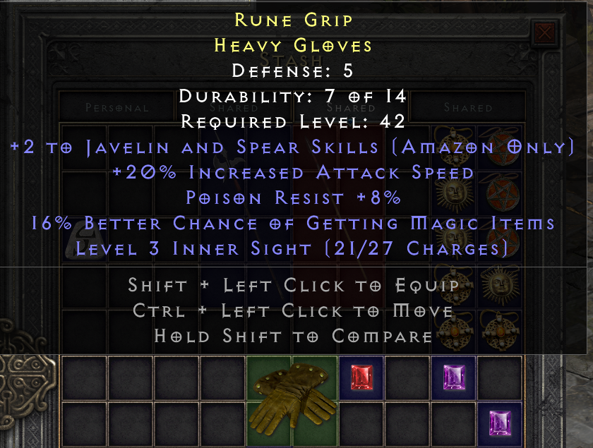 O Java Gloves 2/20ias/8psn Res/16magic Find - Topic - d2jsp
