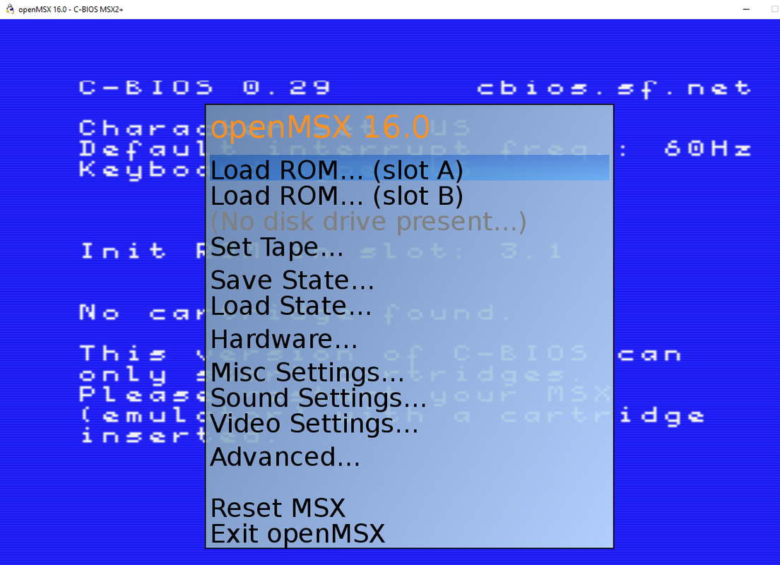How to launch some games with OpenMSX 16.0 | MSX Resource Center (Page 1/3)