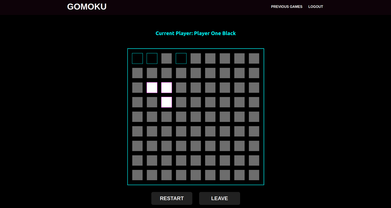 Github Biancadaveygomoku Game Gomoku Is A React Program Creating A Gomoku Game With User