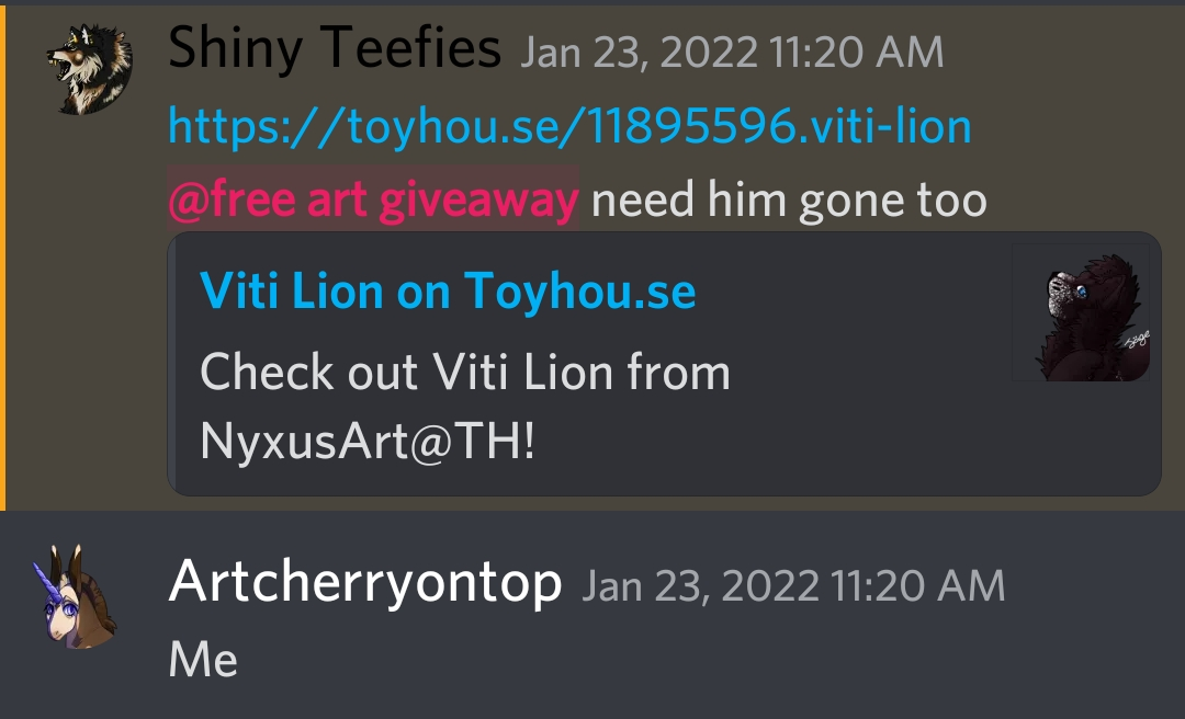 Beware: ArtCherryOnTop; thief & ToS violations on Toyhouse