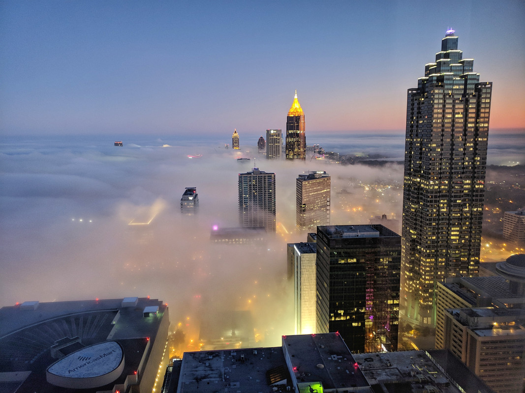 Monday Morning Fog, 40 Floors Above Atlanta : r/Atlanta