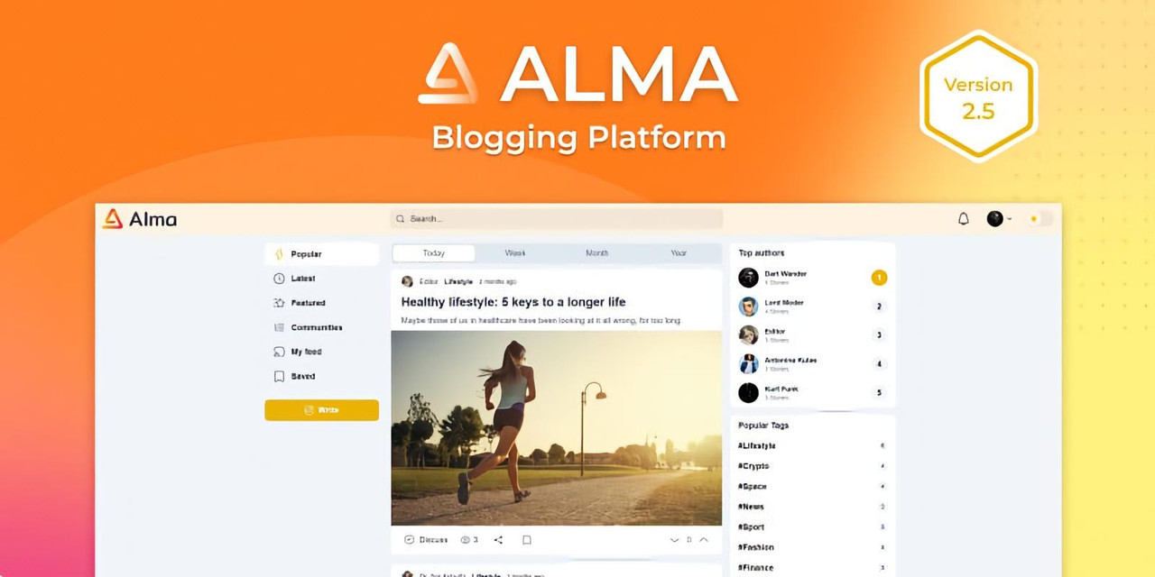 Alma – Blogging Platform PHP Script – Bliter GPL
