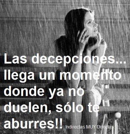 LAS DECEPCIONES........________________