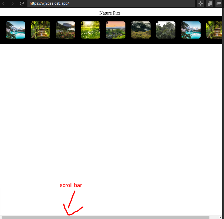 Javascript Custom Horizontal Scroll The List Of Images In Div Stack Overflow