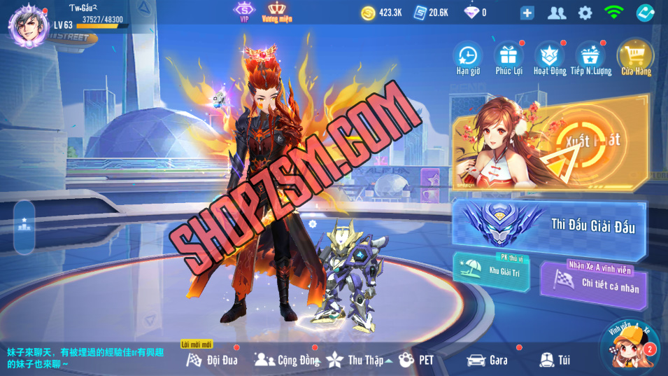 Tài khoản Zing Speed Mobile