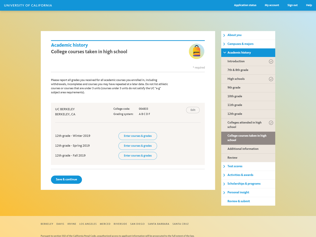 Guide to the new University of California application system : r ...