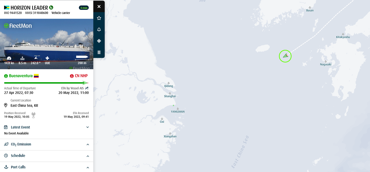Screenshot 2022 05 19 at 10 09 01 Vessel HORIZON LEADER ( Cargo ship ...