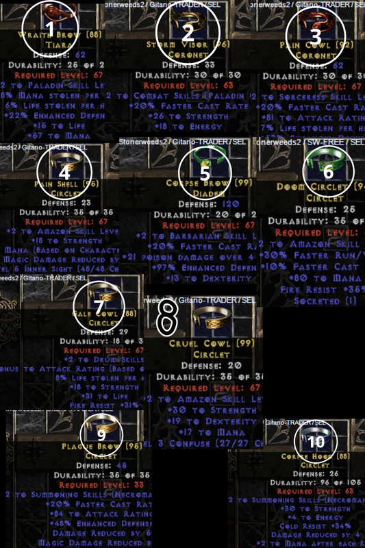 Circlets Price Check - Topic - d2jsp