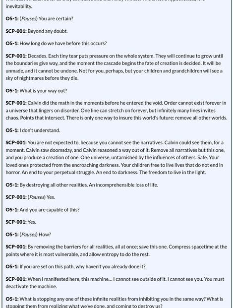 Djkaktus's Proposal II (Canon, SCP Foundation)/The Unwritten ...