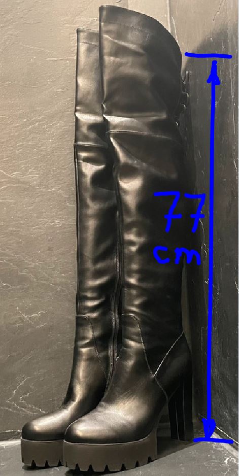 01 Overknee Boots Chunk Heel Platform 77cm — Postimages