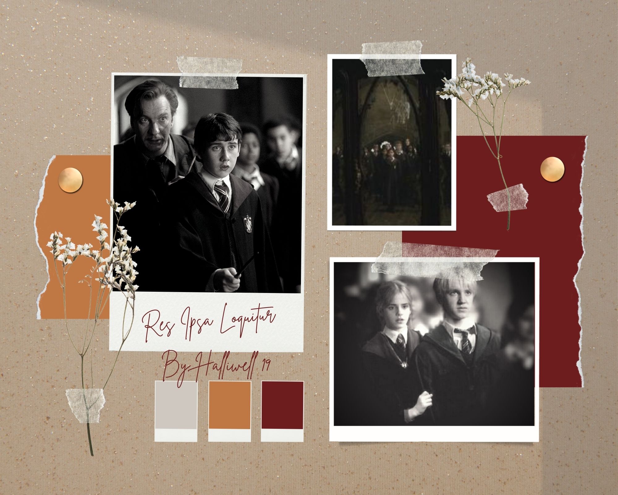 Brown and Maroon Realistic Color Inspiration Moodboard Photo Collage ...