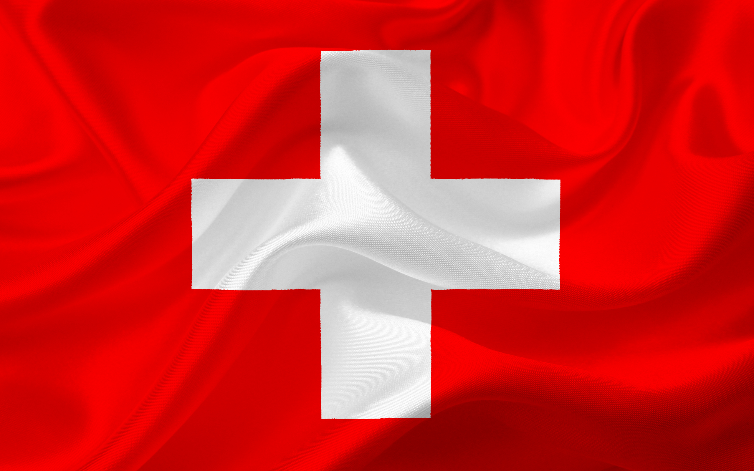 swiss flag switzerland europe switzerland flag red silk — Postimages